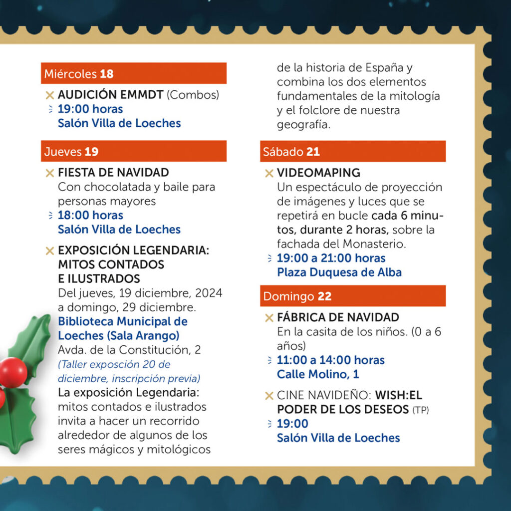 🏛️ El Ayuntamiento de Loeches, presenta la programación de Navidad ...