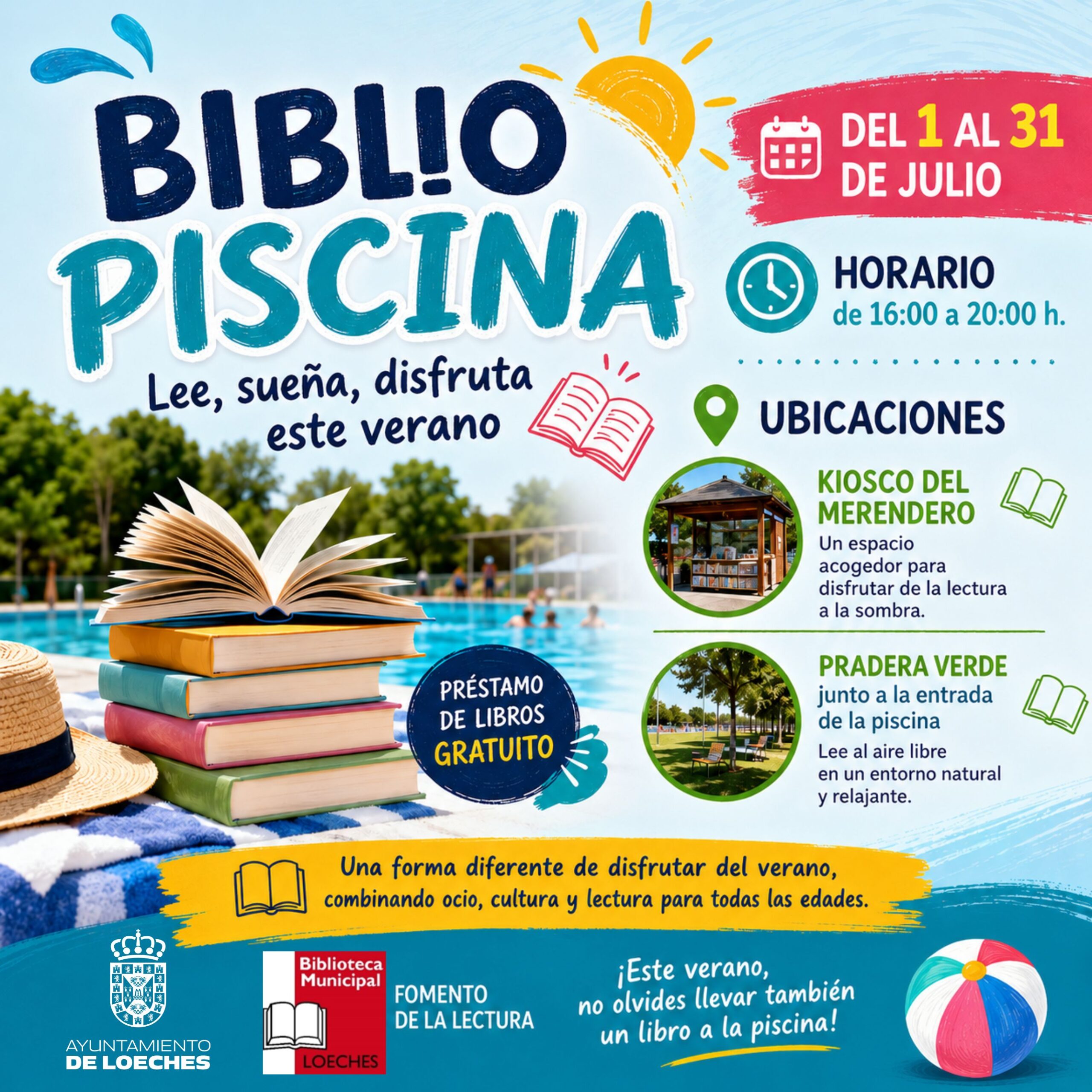 CULTURA | 📚La Bibliopiscina vuelve a Loeches este verano - Ayuntamiento ...